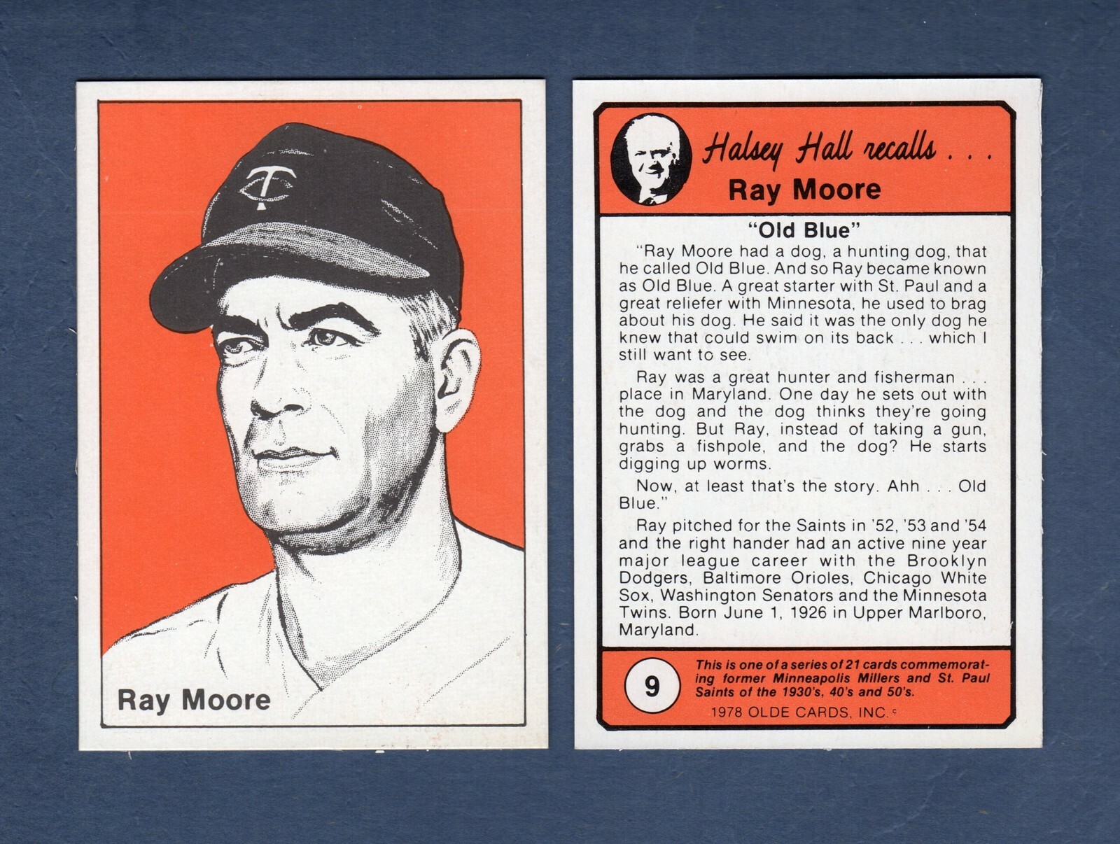 #9 RAY MOORE, St. Paul Saints A.A. | 1978 Olde Cards NM | eBay