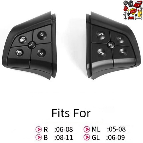 Steering Wheel Control Switch 5 Buttons Black For Benz W164 ML GL CLass ...