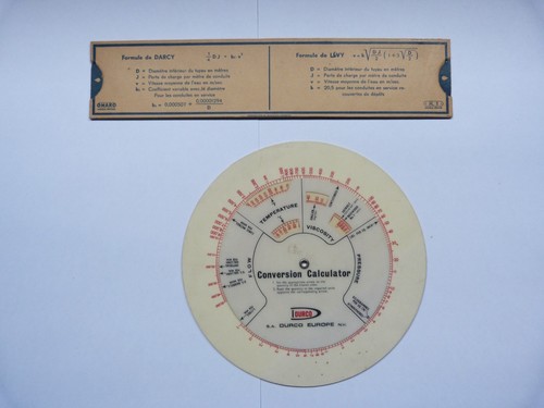 LOT ANCIEN ABAQUE ET DISQUE DE CONVERSION CALCULATEUR | eBay