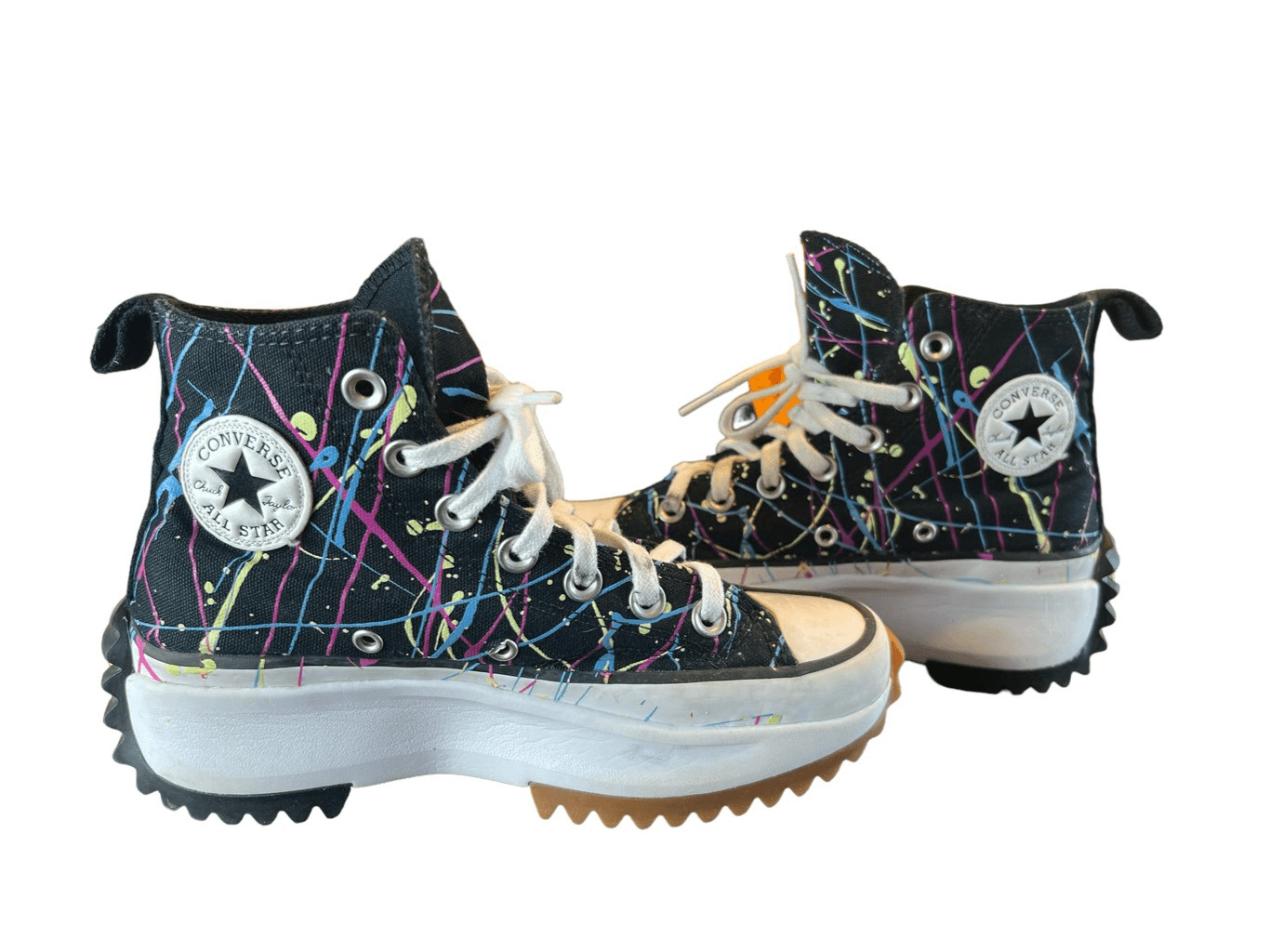 Converse splatter paint chuck taylors run star hike h… - Gem