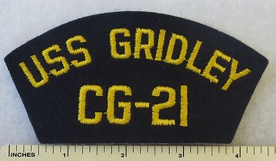USS GRIDLEY CG-21 - US NAVY CRUISER SHIP HAT / CAP PATCH 1963-1994 | eBay