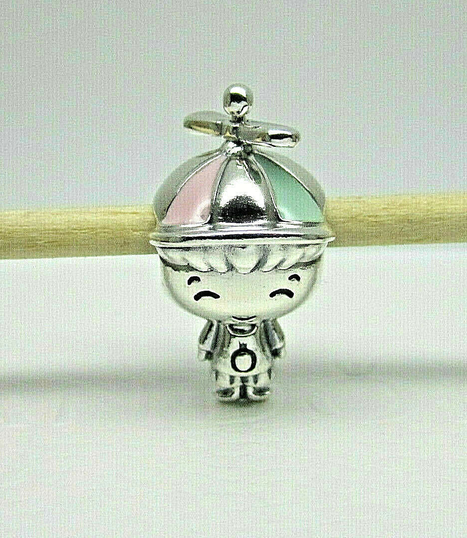 Authentic PANDORA 925 Silver Propeller Hat Boy Charm Pendant 798015ENMX ...