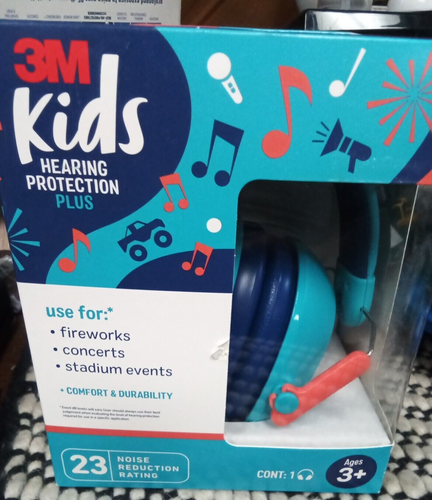 3M Hearing Protection Kids Blue Orange Noise Reduction Ear Muffs#PKIDSP ...