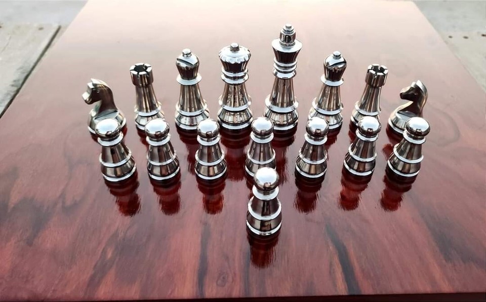 Custom Handmade Brass & Stainless steel Chess Set, Luxury Chess Gift ...