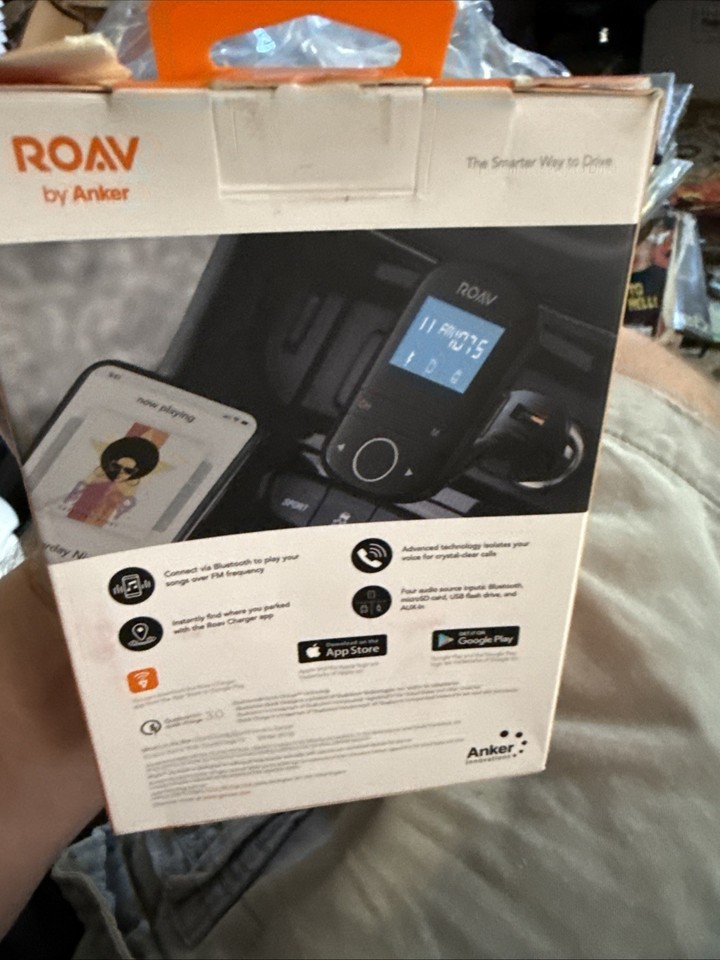 Anker Roav Wireless Bluetooth FM Transmitter Car Charger SmartCharge F3 ...