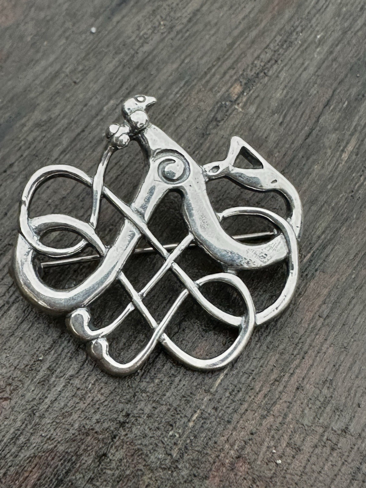 David Andersen Sterling Silver Viking Brooch Norway… - Gem