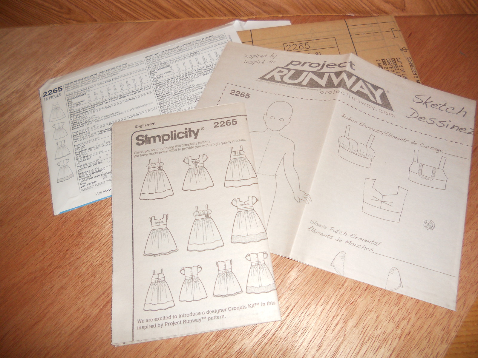 NEW Simplicity Project Runway Pattern 2265 Toddler Girls Summer Dress ...