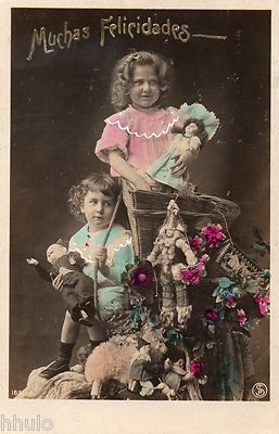 BL279 Carte Photo vintage card RPPC Enfant fantaisie poupée doll jouet ancien | eBay