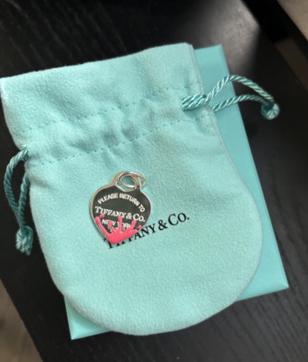 NEW Tiffany & Co. Return to Tiffany RTT Pink Splash Heart Tag Charm ...