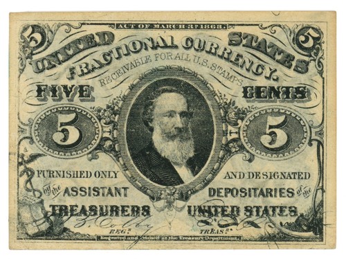 FR-1239 United States Fractional Currency 5c Note - Letter a On Front ...
