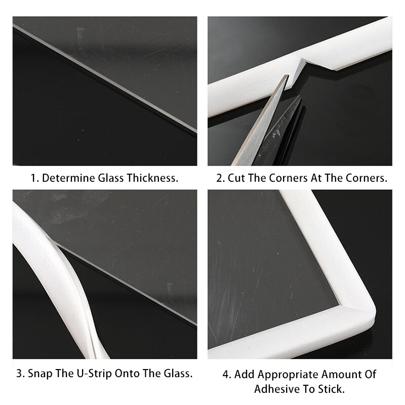 White Silicone Rubber Sealing Strip U-Shape Window Door Glass Edge ...