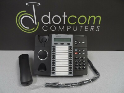 Mitel 5324 IP5324 Black Display Phone 50005664 Curly Base Handset ...