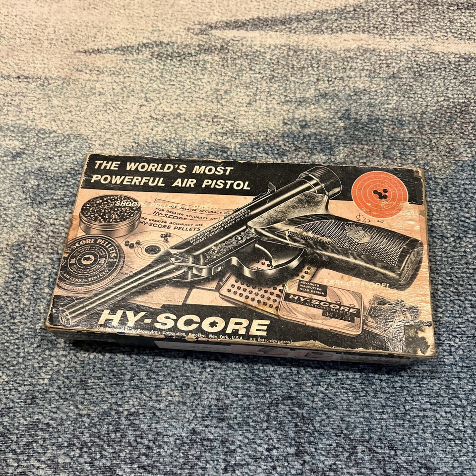 HY-SCORE Target Model Air Pistol .177 Caliber Pellet Gun W/ Box And ...