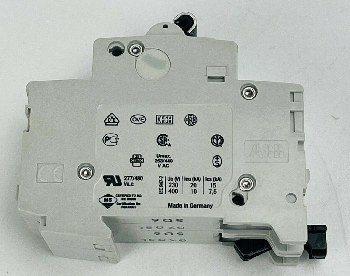 ABB S202 D6 Circuit Breaker 6A 277V 50/60Hz 2-Pole *WARRANTY* | eBay