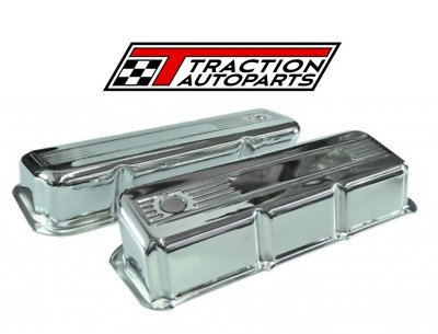 Valve Covers Ford Cleveland V8 302-351-400 Tall Chrome Steel Suit ...