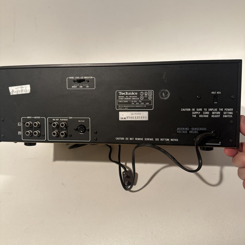 TECHNICS SH-8020 Stereo Frequency Equalizer EQ Black Tested Working ...