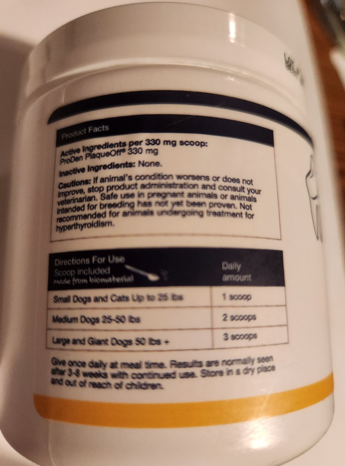 Plaqueoff Powder for Dogs - Breath Freshener, Plaque & Tartar Remover 4 ...