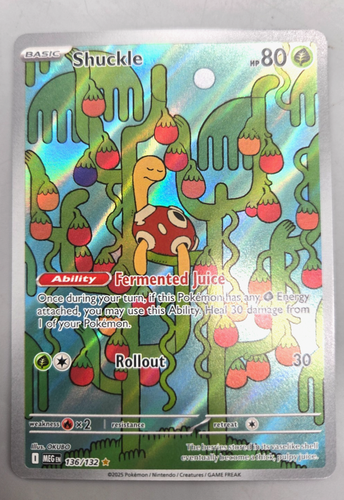 Pokemon TCG Shuckle Illustration Rare 136/132 Mega Evolution IR NM ...