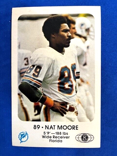 NFL - Nat Moore 1979 Kiwanis Police Football (oversize card) - Dolphins ...
