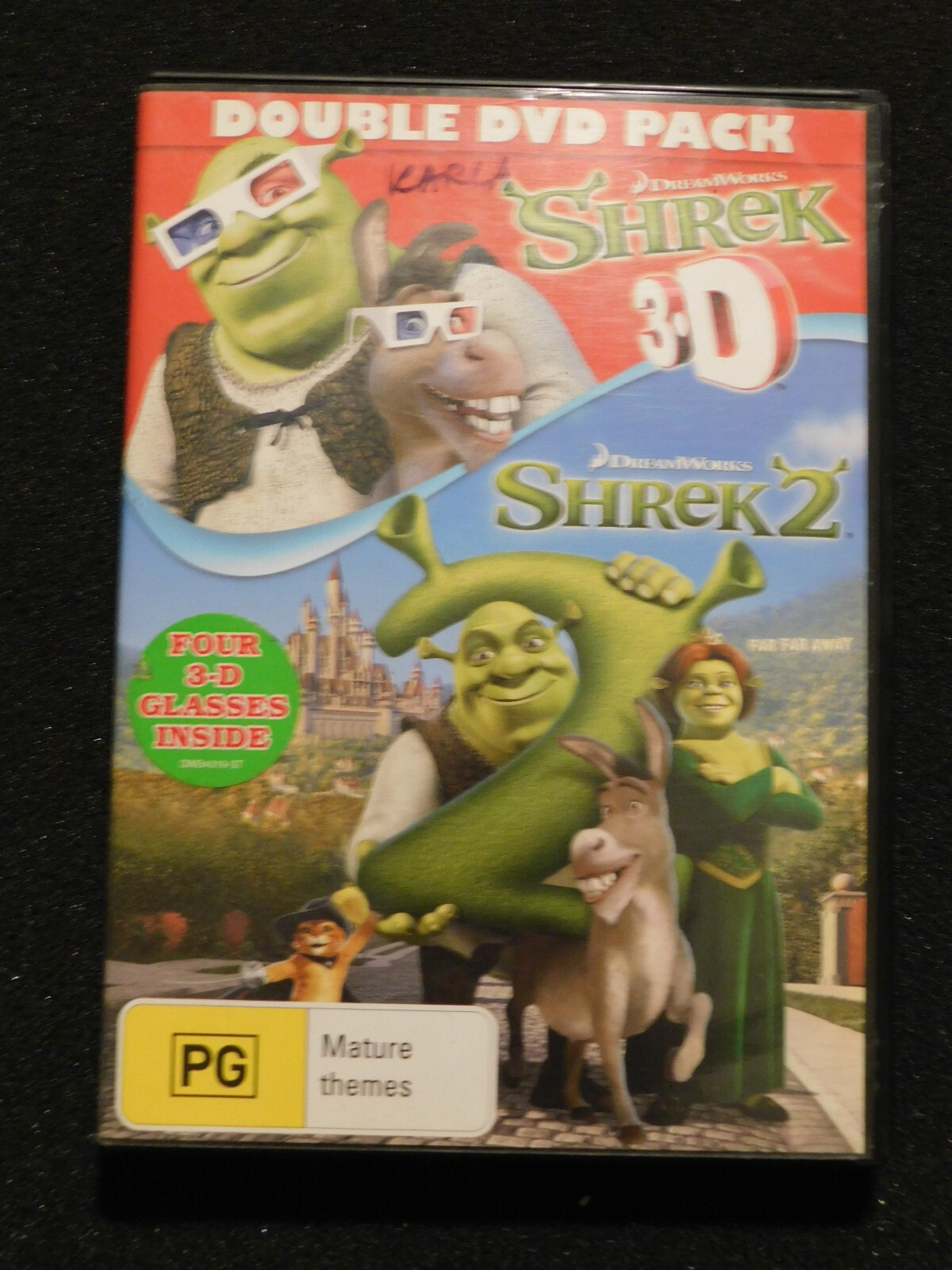 Shrek 3D Special Edition / Shrek 2 (DVD, 2001) BONUS 3X 3D VIEWER IN ...