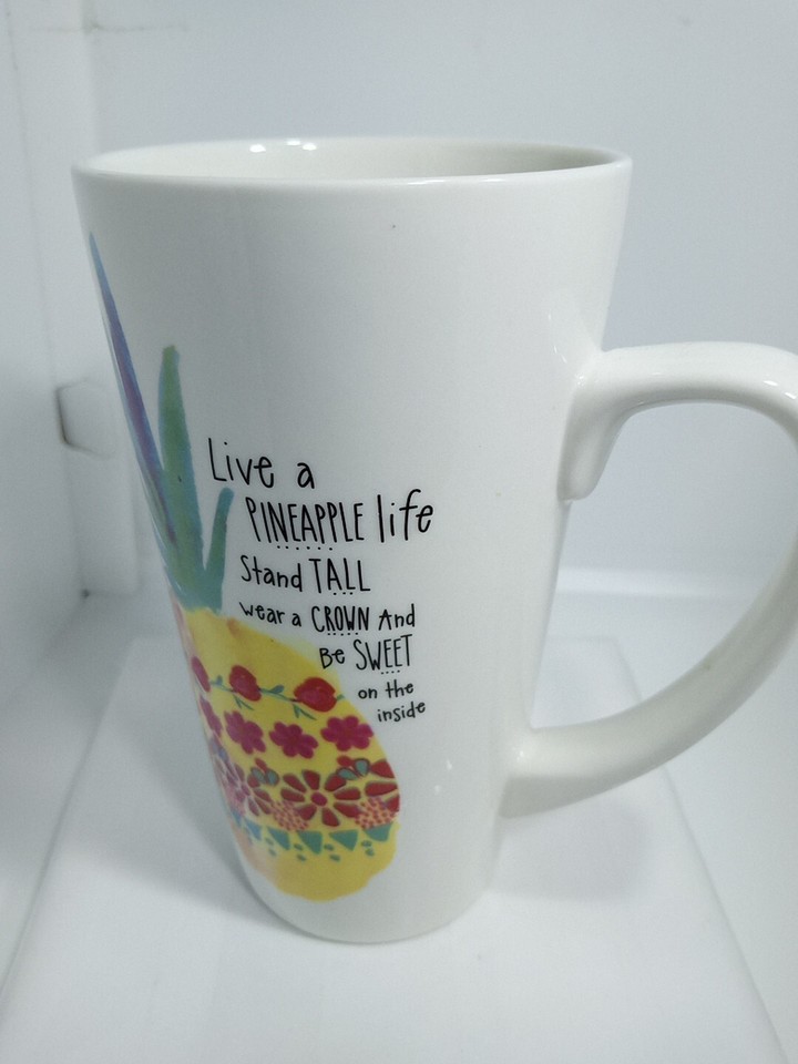 NATURAL LIFE COFFEE MUG. LIVE A HIGH VIBRATION LIFE MUG. PINEAPPLE LIFE ...