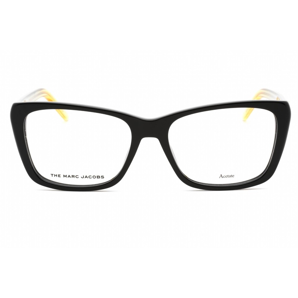 Marc Jacobs Women's Eyeglasses Black Yellow Rectangular Frame MARC 598 ...