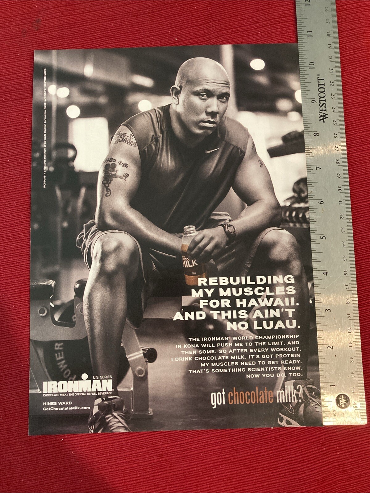 Pittsburgh Steelers Hines Ward for Got Chocolate Milk 2013 Print Ad ...