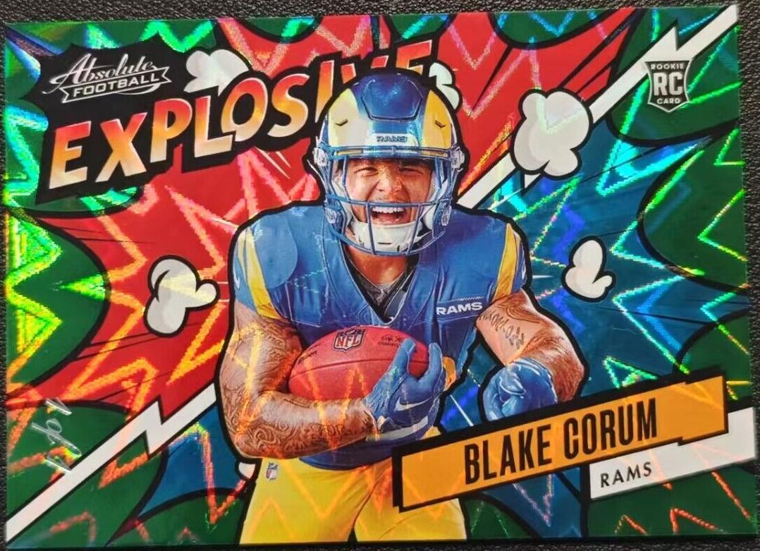 2024 Panini Absolute - Explosive Blake Corum #EX-BCM Green /1 (RC) for ...