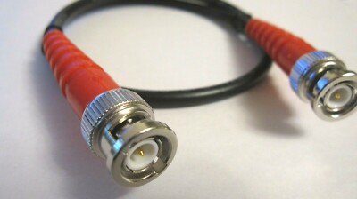RG58 C/U 50 Ohm BNC to BNC Plug 0.5M Red Boot Coaxial Coax Cable RF ...