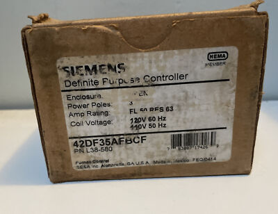 SIEMENS 42DF35AFBCF Definite Purpose Controller 3 Pole PN L38-580 FL 50 ...