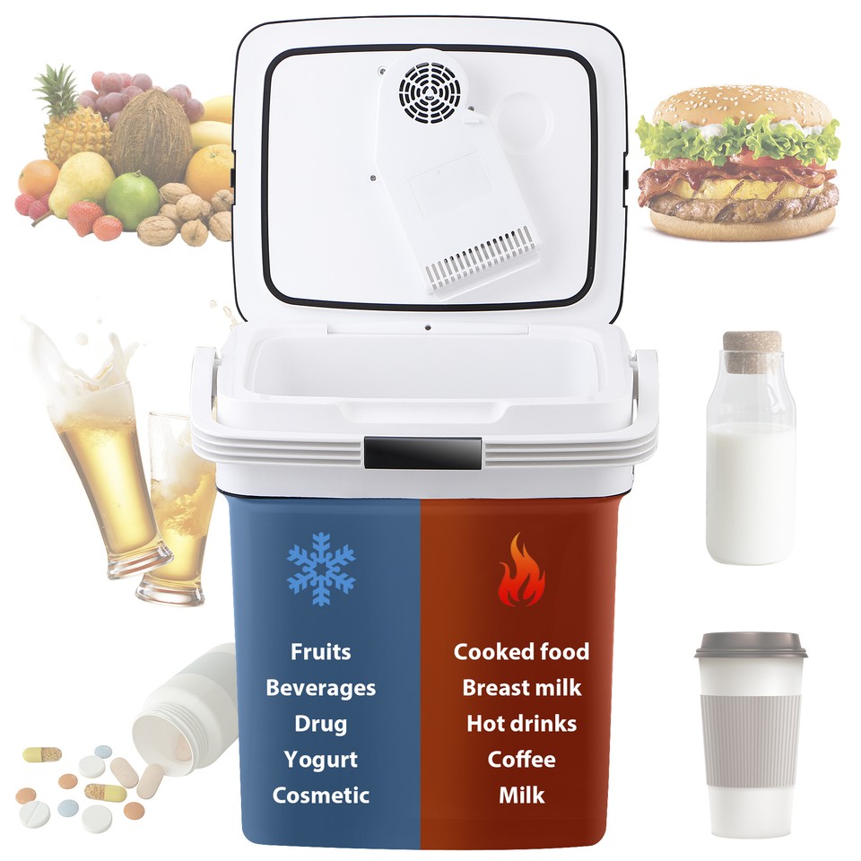 Electric Cooler&Warmer with Handle 12V Car Cooler Thermoelectric ...
