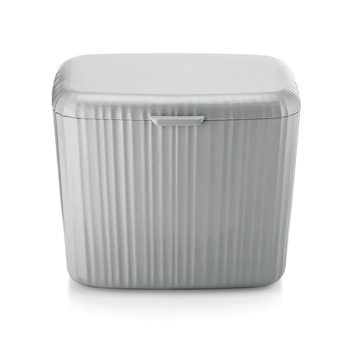 Guzzini Eco-Kitchen Matt Grey Food Waste Caddy w/ Lid 24cm Bio Wasty ...