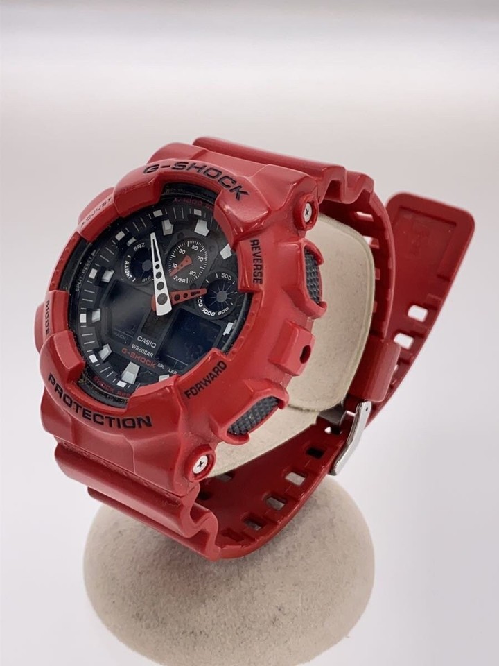 CASIO GA-100B-4AJF G-SHOCK Red Digital Analog Watch Excellent JAPAN | eBay