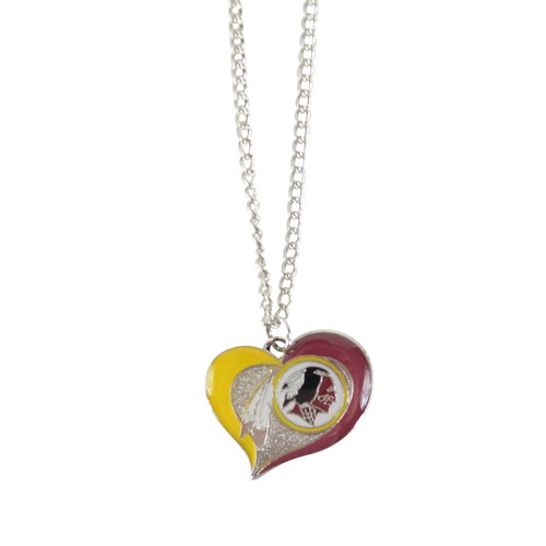 New NFL Washington Redskins Fashion Jewelry Swirl Heart Charm Pendant ...