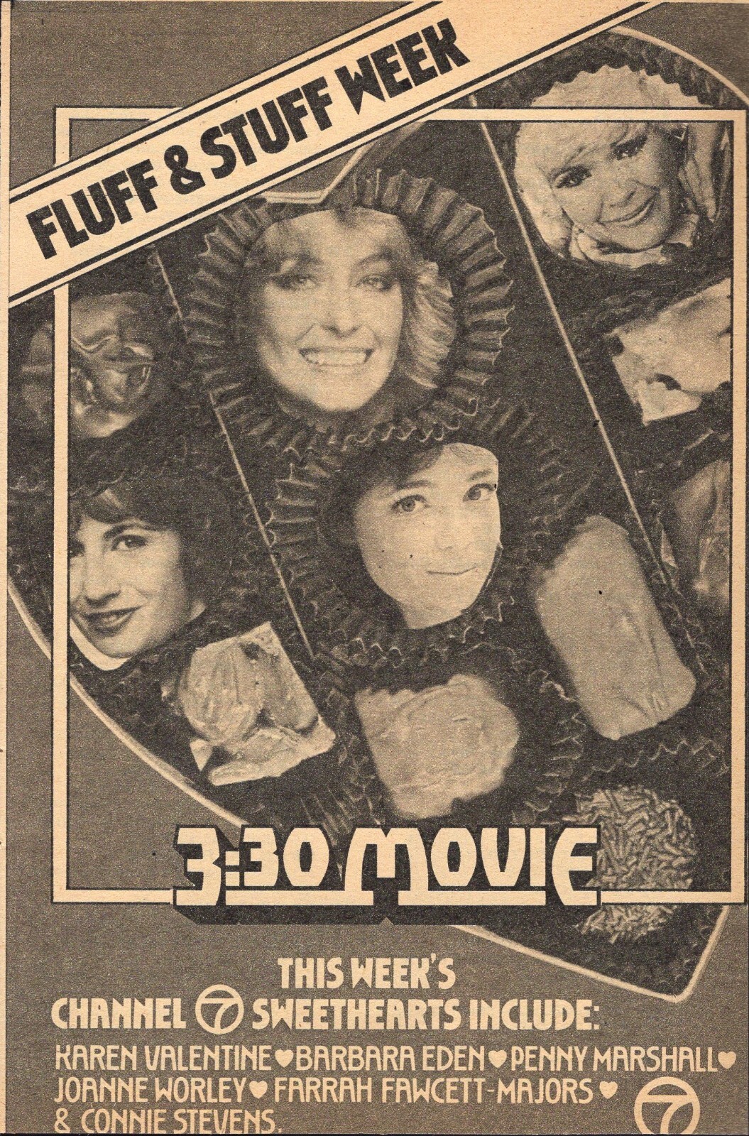 1979 TV AD ~ FLUFF & STUFF WEEK FARRAH FAWCETT, KAREN VALENTINE ...
