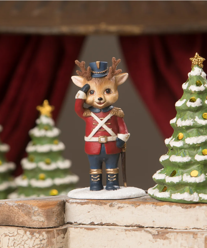 Bethany Lowe Retro Reindeer Nutcracker "Salute to Christmas" Figurine ...