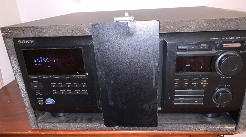 Sony CDP-CX400 400 Disc Mega CD Storage Player For Parts/Restoration ...