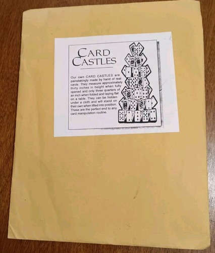 Card Castles; Opens to Six Tiered Levels of Card Castle - Close-Up ...