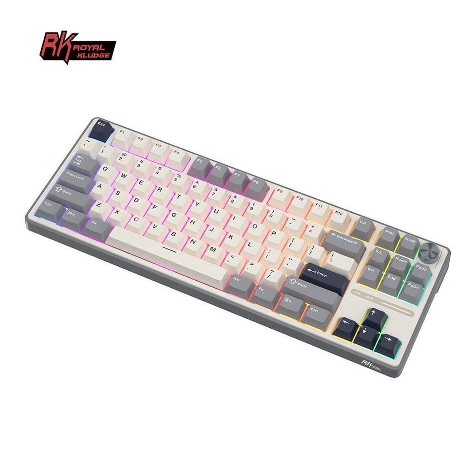 RK R87 Pro Wired Mechanical Gaming Keyboard with Hot Swappable Knob ...
