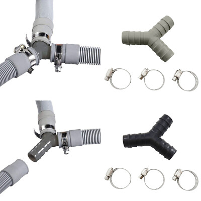 3/4 20mm Push Fit Waste Water Pipe Y Hose Connector 3-Way Y-Piece ...
