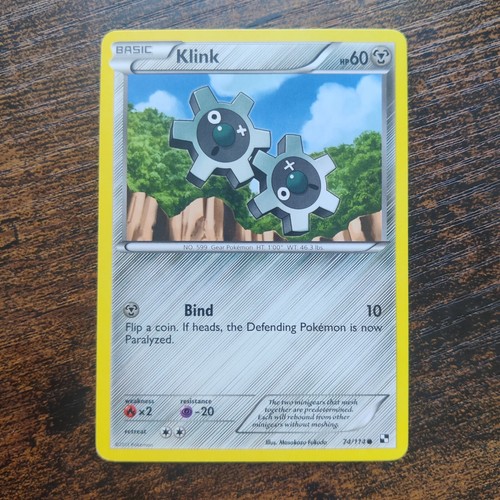 Klink 74/114 - LP Black & White - Pokemon 2011 Common TCG Card | eBay