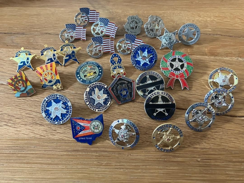 U.S. Marshal Lapel Pin Lot. Various USMS pins including some real ...