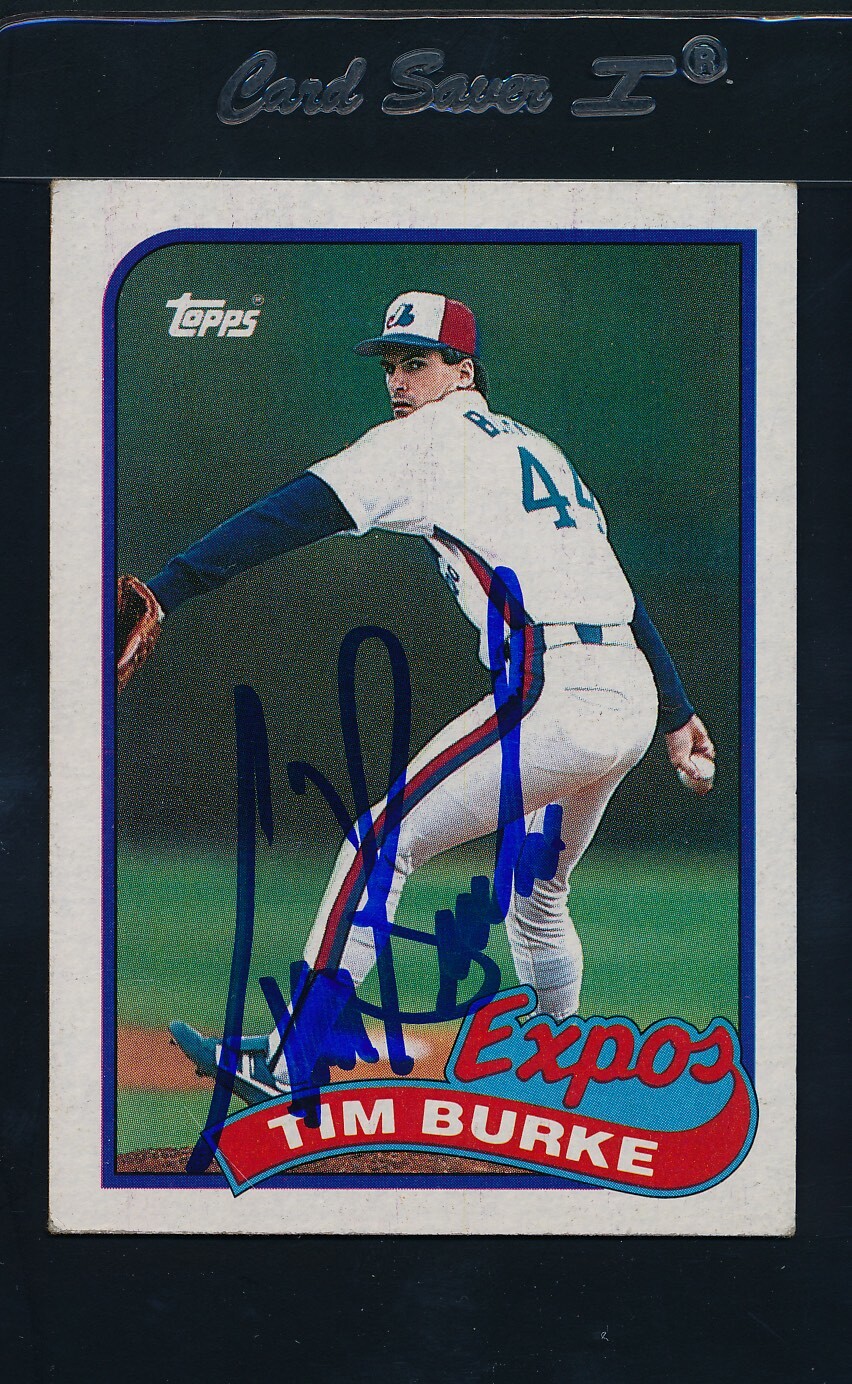 1989 Topps #48 Tim Burke Expos Signed Auto *19666 | eBay