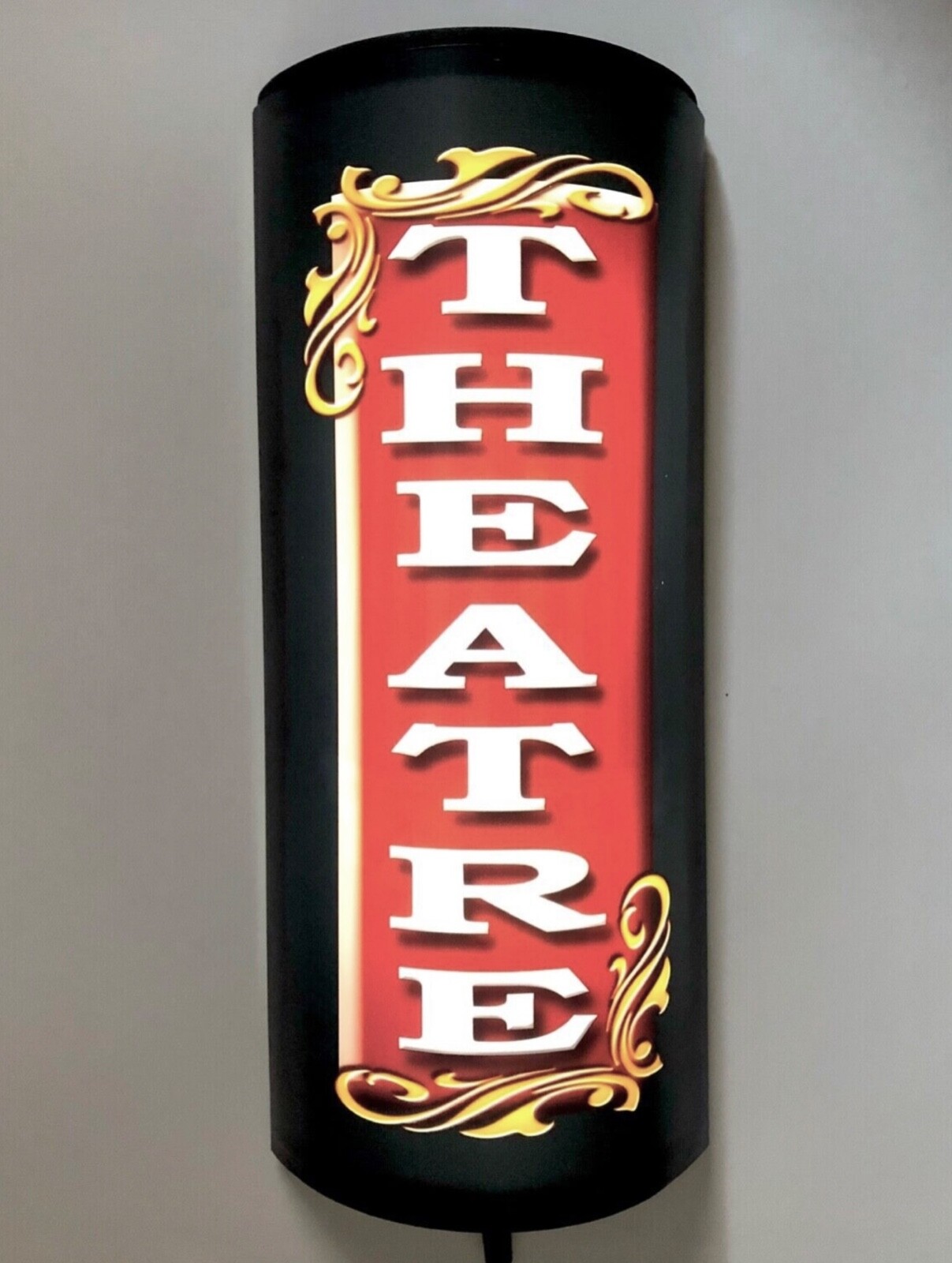 LED LIGHTED 3D CURVED HOME THEATER theatre SIGN CINEMA SIGN WALL SCONCE ...