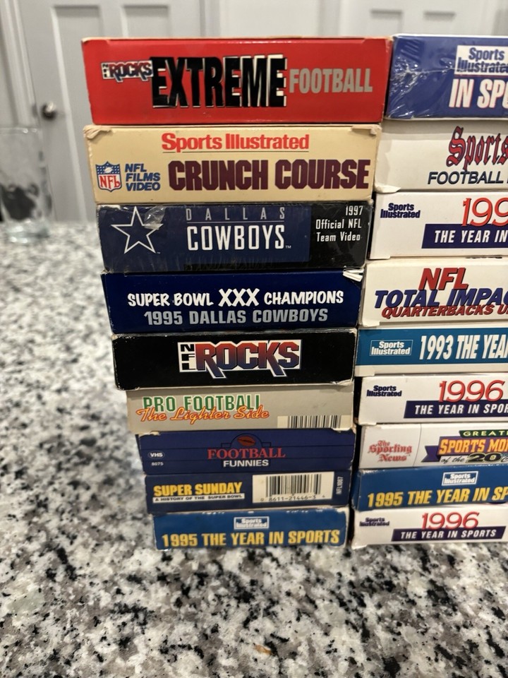 Vintage Sports Vhs Lot Of 26 Dallas Cowboys, NFL Follies, Sports ...