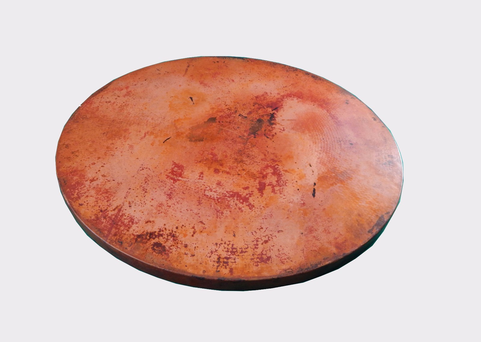 Mexican Round Copper Table Top Hand Hammered 54 Inches Natural Patina ...
