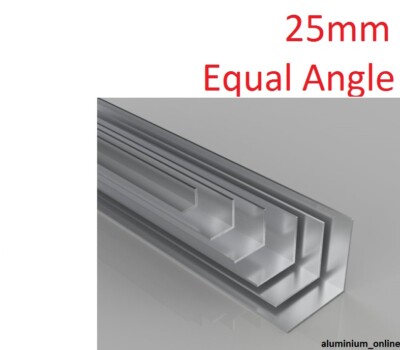 ALUMINIUM EQUAL ANGLE 25 x 25mm, 2 thickness, lengths up to 2.5m | eBay UK