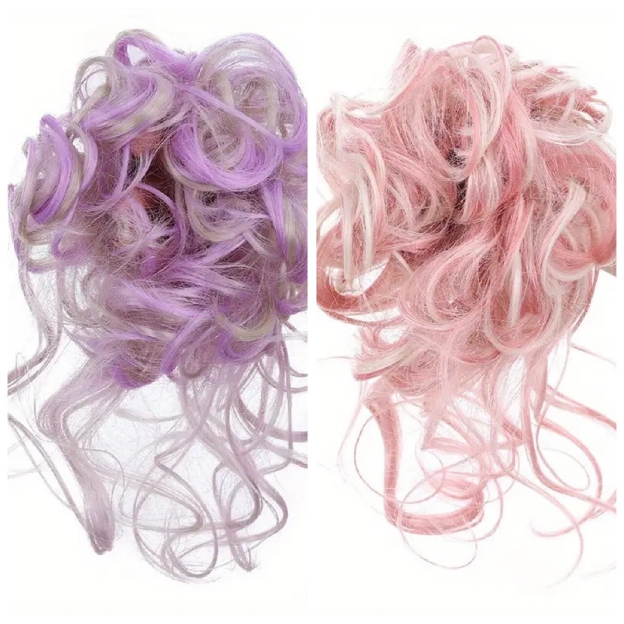 Hair Scrunchie Wavy Curly Wrap Messy Bun Updo Hairpiece With Long ...