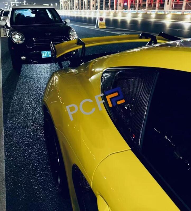 GT4 RS style Real Carbon Rear Window Louver Side Vent For Porsche 718 ...