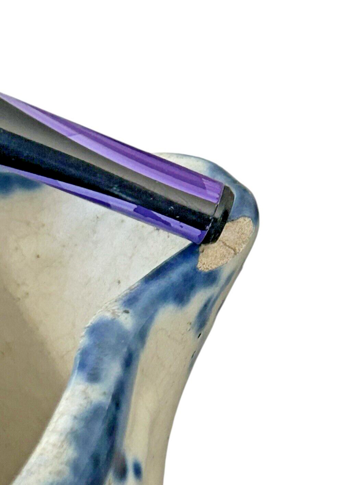 19th Century Antique Decorated Pattern Design Spongeware 9" Water ...